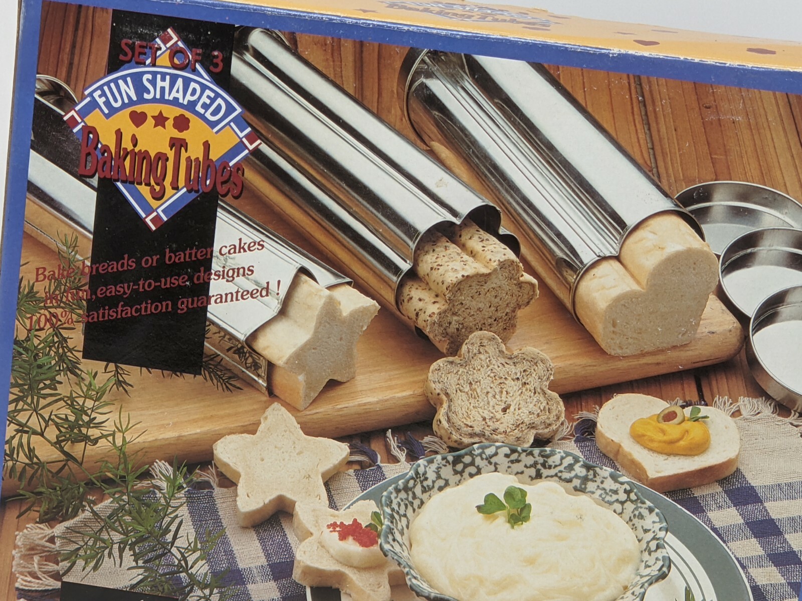 ABC Set of 3 Fun Shaped Cake or Bread Baking Tubes Star, Flower, Heart ...