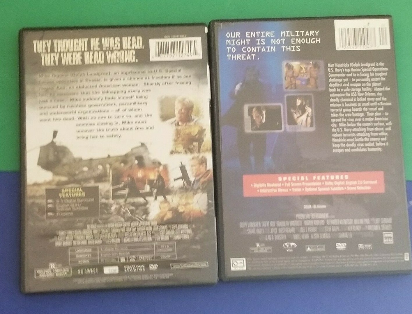 DOLPH LUNDGREN - Lot of 2 DVDs -DIRECT CONTACT & AGENT RED | eBay