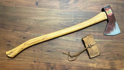 Genuine Norlund Tomahawk Style Hudson Bay Axe W/ Sheath Single Bit ...