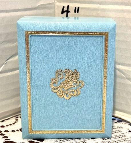 Vintage Max Factor Cream Perfume Compact Empty Gold & Blue Container ...