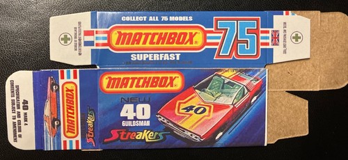 Matchbox Superfast Streakers #40 Guildsman ‘74-‘76 Type K Repro Box | eBay