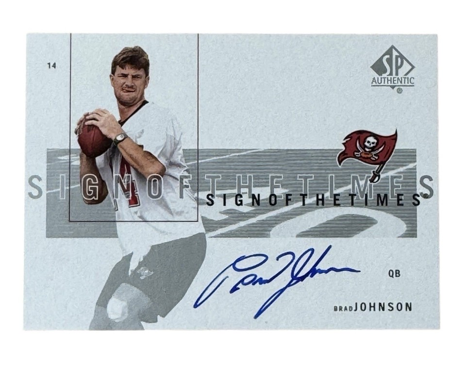 2001 Upper Deck SP Authentic Brad Johnson Sign of the Times #ST-BJ Auto ...