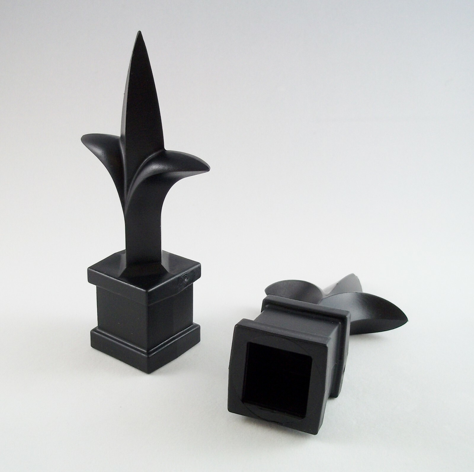 10 EACH (3/4-INCH) BLACK PLASTIC IRON FENCE FINIAL TOPS 1-50-34 TRIAD ...