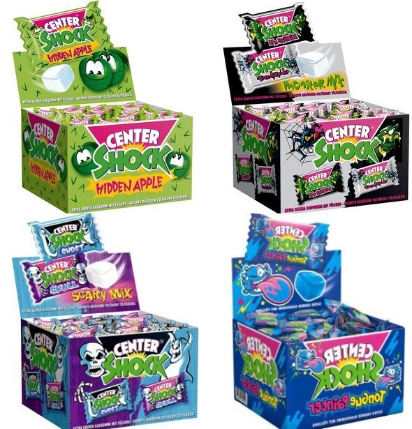 4 Boxen Center Shock Mix aus 4 Sorten a 400g 1xApfel,1xTongue,1xScary ...