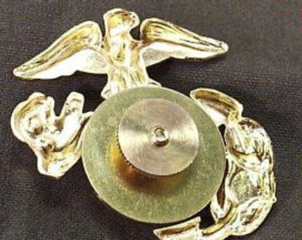 MARINES ENLISTED SERVICE CAP HAT EGA GOLD DEVICE COVER US MARINE PIN ...