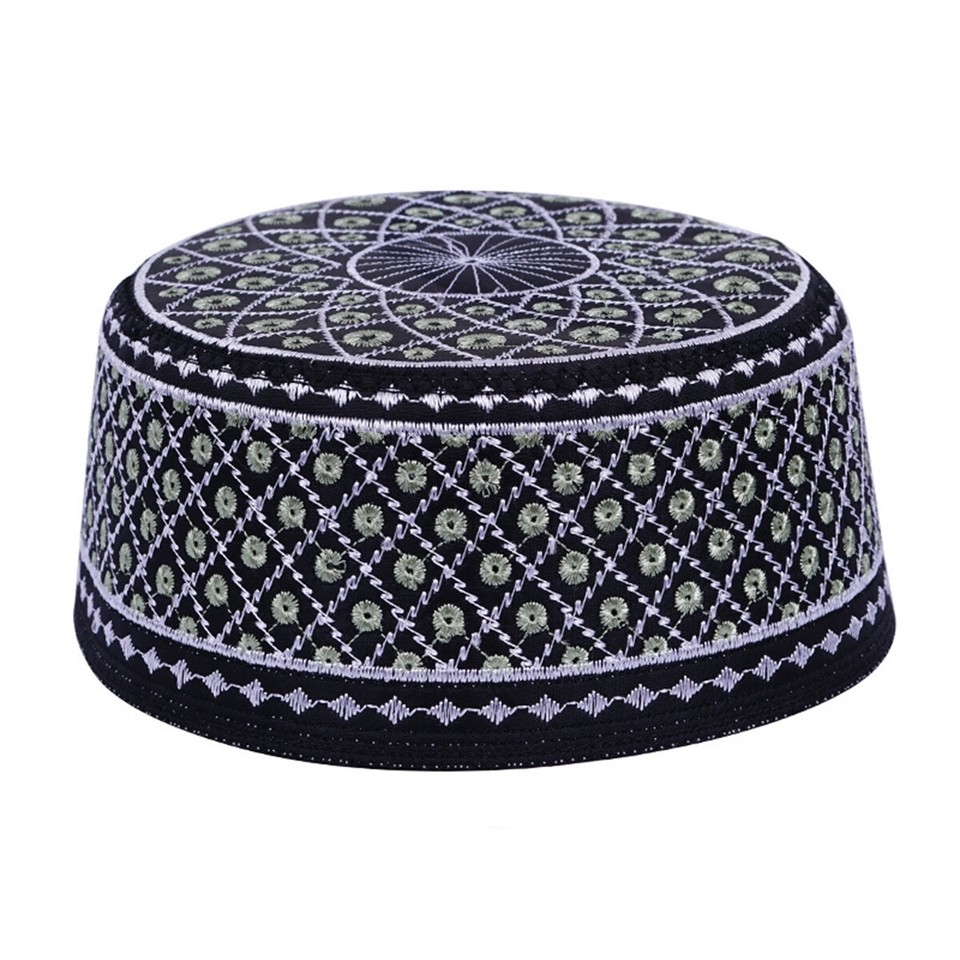 1pc Muslim Arabic Cap Mens Hats Prayer Islam Egyptian Kufi Topi Beanie ...