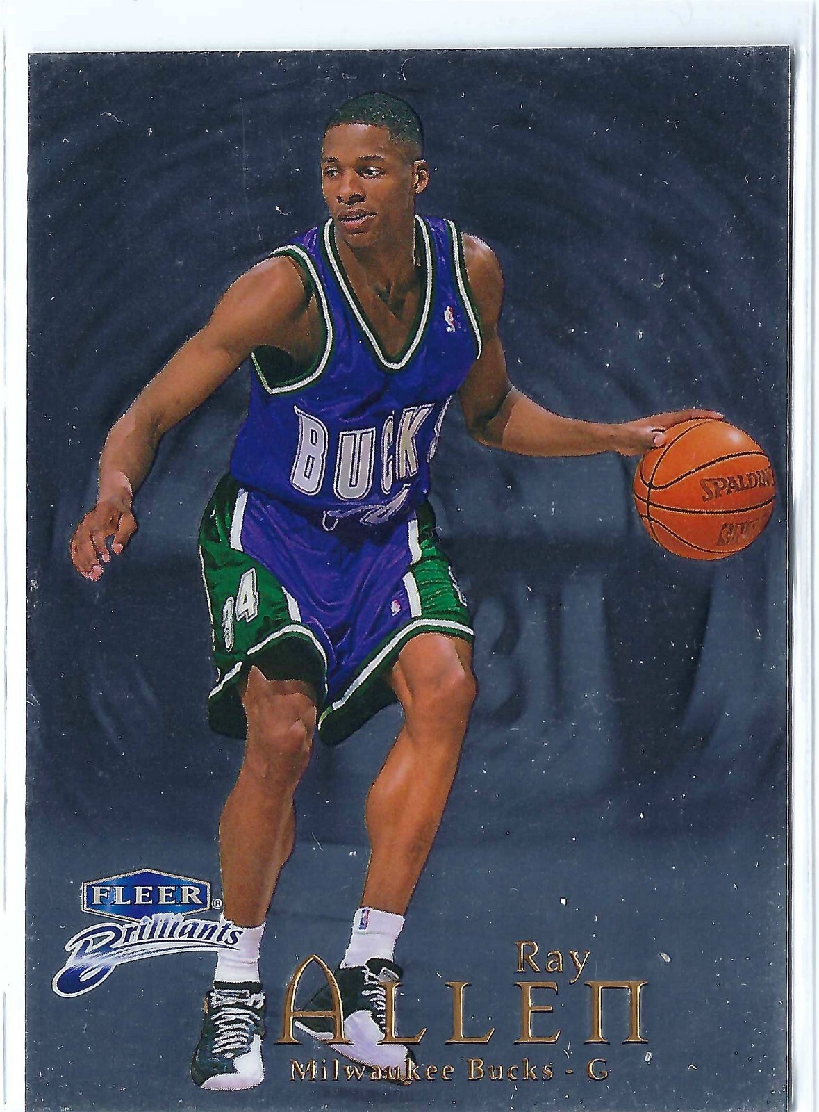 1998-99 Fleer Brilliants #6 Ray Allen Milwaukee Bucks Hall of Fame HOF ...