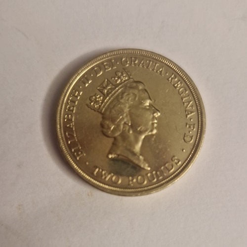 1995 two pound £2 coin DOVE OF PEACE In Peace Goodwill 50 yrs end of ...