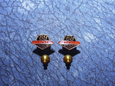 2 ~ General Motors Pontiac '69 GTO 6.5 Litre Car Logo Lapel/Hat Pin Tie ...