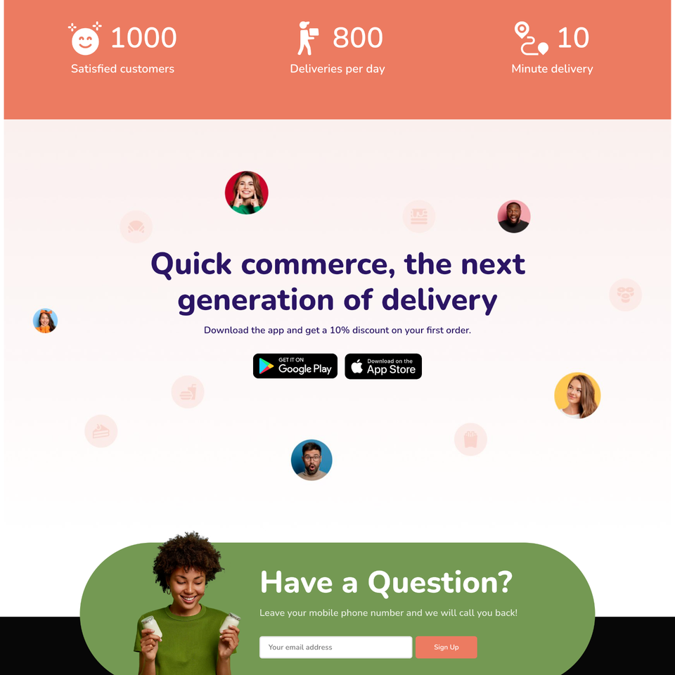 Food Delivery Website Design with Free VPS Web Hosting and Installation ...