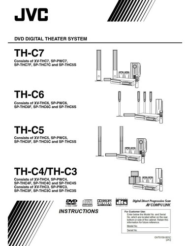 JVC TH-C3 TH-C6 TH-C9 XV-THC3 XV-THC6 XV-THC9 System Owners Manual | eBay