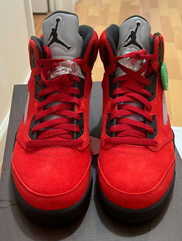 Nike Air Jordan 5 Retro Red Suede Raging Bull Toro Size 8.5 DS 2021 not ...