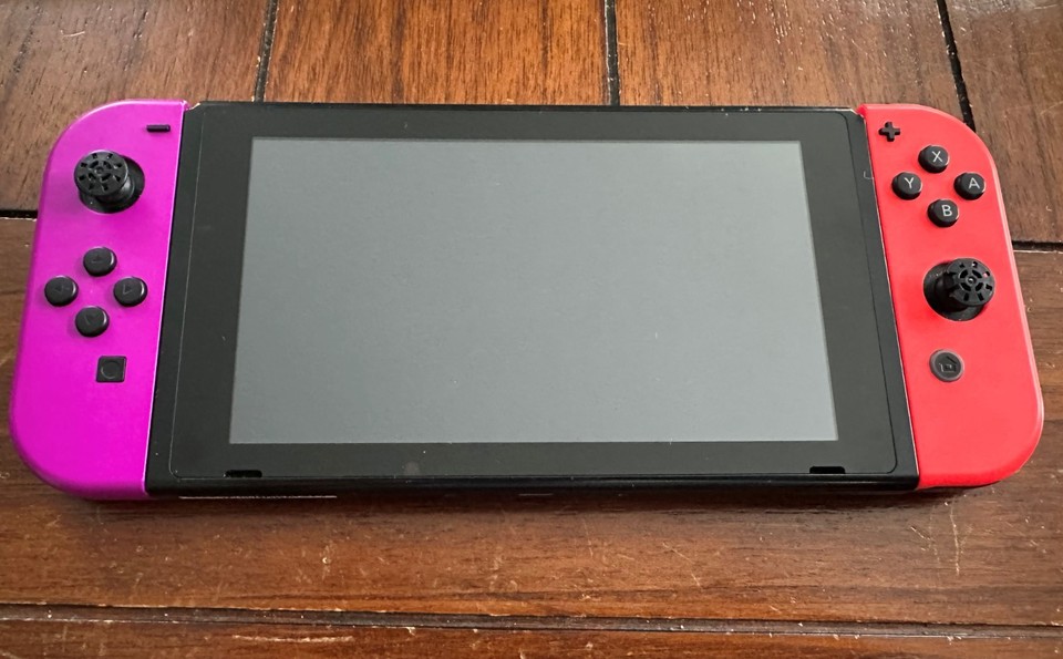 Nintendo Switch Console with Neon Blue/Neon Red Joy-Con Controllers ...