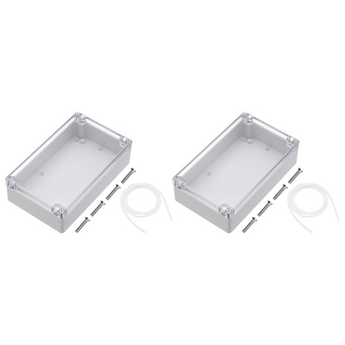 7.87" x 4.72" x 2.16" Junction Box DIY Wiring Box Enclosure Grey, 2 ...