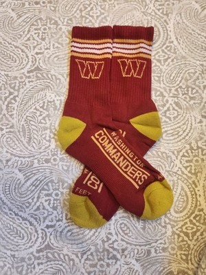 Washington Commanders For Bare Feet Unisex NFL Football Crew sock Size ...