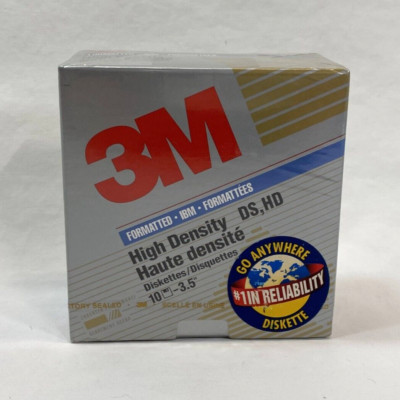 3M High Density DS, HD 3.5" Diskettes Factory Sealed Box of 10 | eBay