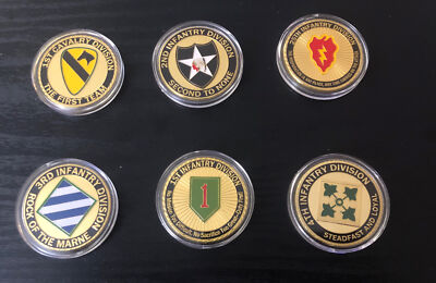U.S. ARMY Infantry Division 1st 2nd 3rd 4th 25th 1st Cav Challenge Coin ...