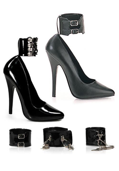Pleaser Devious DOMINA-434 6 Inch Pump With Interchangeable Ankle Cuffs | eBay