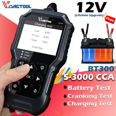 3000CCA BT300 12V 24V Car Load Battery Tester Digital Analyzer Tester ...