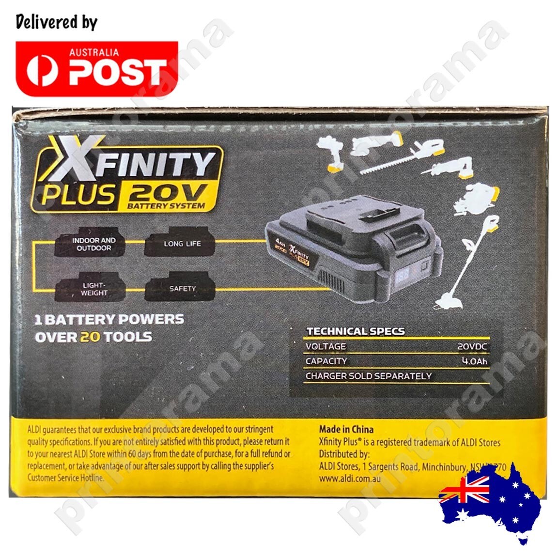 Genuine Xfinity Plus 20V Li-Ion 4.0Ah Battery - Aldi Ferrex Workzone ...
