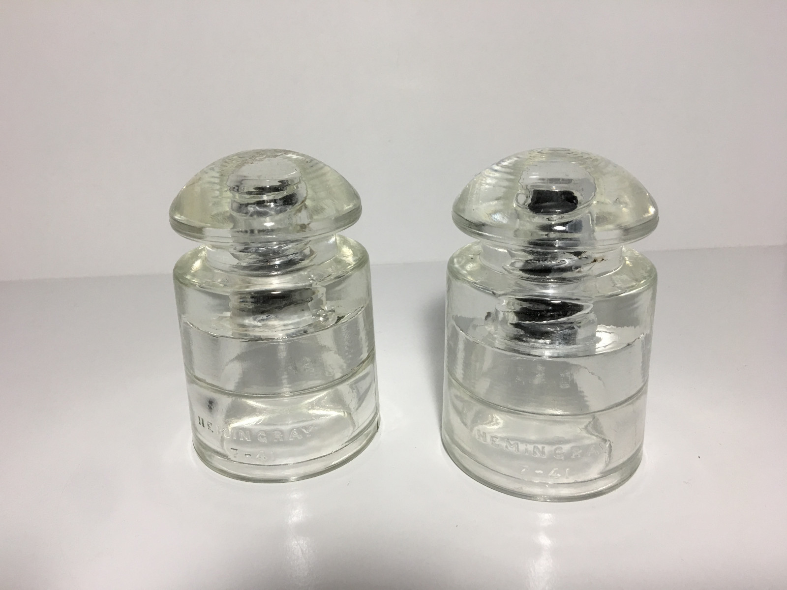 Vintage Hemingray Clear Glass Antique Insulators 7-41 C.S.A. | eBay