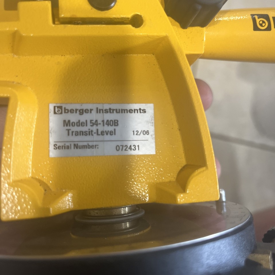 Berger Instruments Model 54-140B Transit-Level with Hard Case | eBay