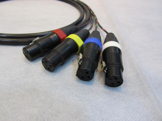 Canare MR202-4AT 4 Channel Balanced Studio Snake Cable, XLR Male to ...