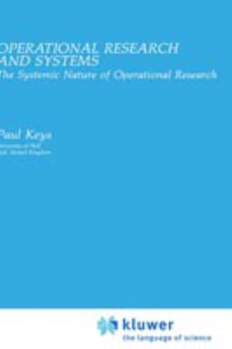 Contemporary Systems Thinking Ser.: Operational Research and Systems ...