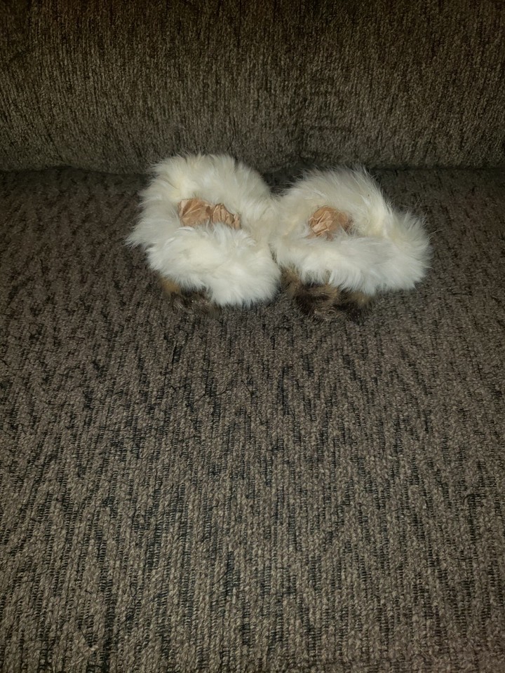 Native American Moccasins - slippers - real fur, hand stiched - hand ...