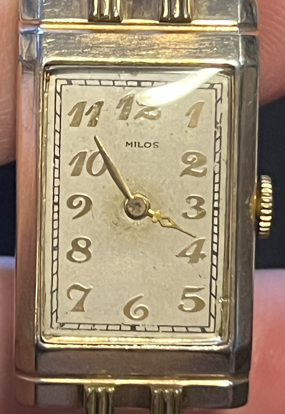 VINTAGE / RETRO - MILOS SAVOY GOLD TONE WATCH FACE - … - Gem
