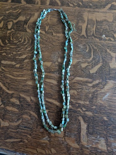 Dyed And Polished Faux Abalone Necklace 34 In Double Strand | eBay