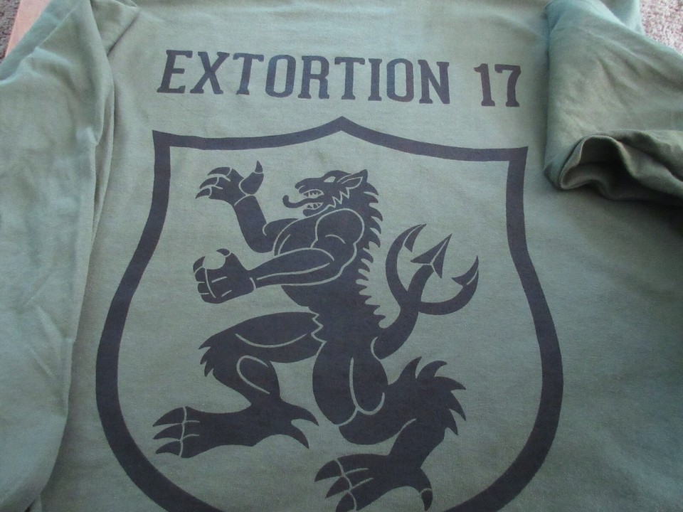 Navy SEALS EXTORTION 17 Gold Squadron 8/6/11 T-SHIRT LONG SLEEVE XL 6oz ...