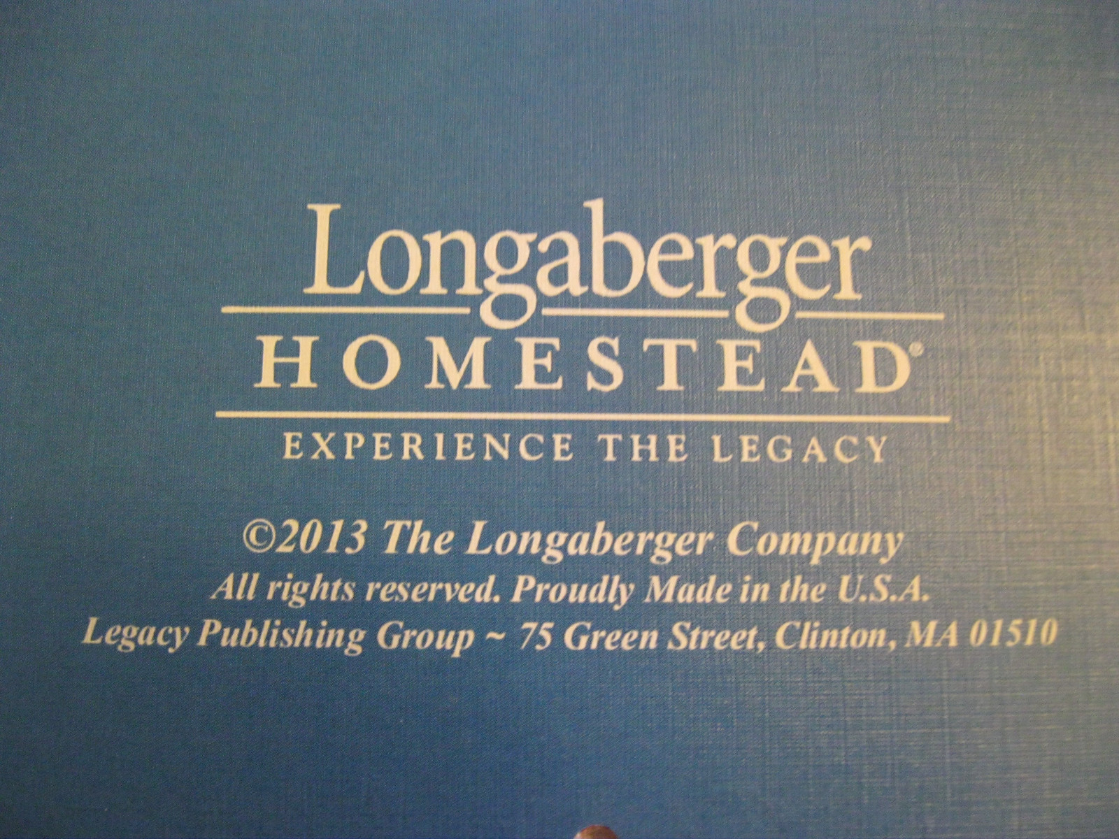LONGABERGER CALENDAR 2013 Great Pictures Art BY Deb Strain DISPLAYED ...