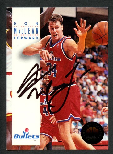Don MacLean #184 signed autograph auto 1993-94 SkyBox Basketball ...
