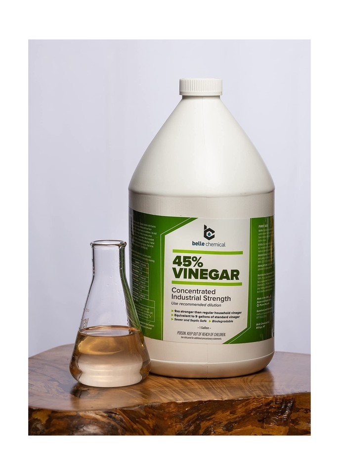 45% Pure Vinegar - Concentrated Industrial Grade (1-Gallon ...