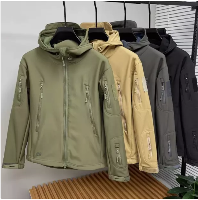 Men's Tactical Jacket Waterproof Soft Shell Military Warm Outdoor Work ...