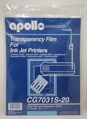 Transparency Film - Ink Jet Printer