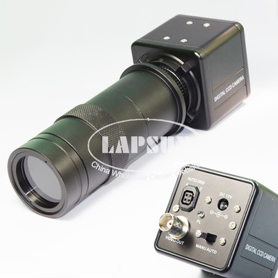 100X Digital Industrial Microscope Camera BNC AV TV Video w Zoom C ...