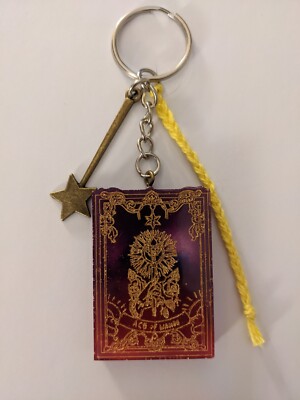 Handmade Resin Tarot Card Key Chain With Charm and Intention Braid "The ...