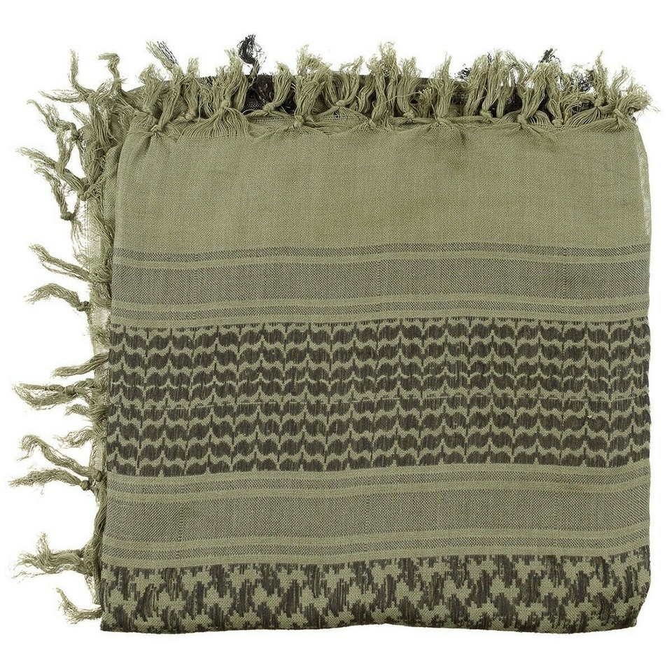 Plo Neckerchief Scarf Palestinian Headwrap Shemagh Black Olive ...