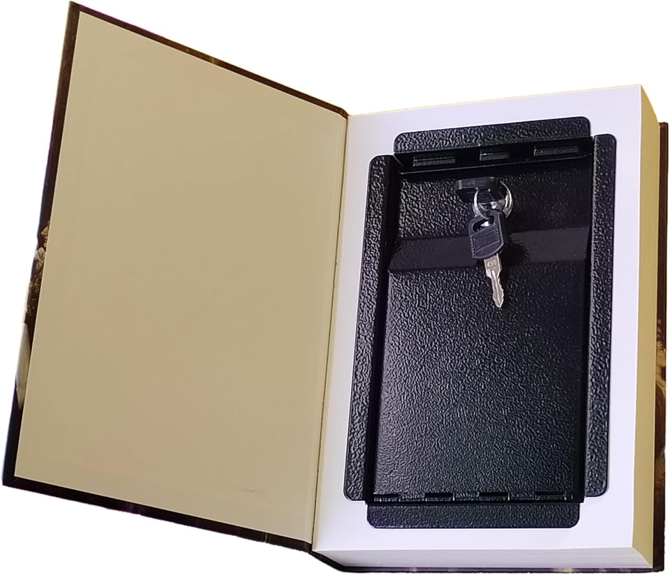 Real Pages Diversion Book Safe with Key Lock,Book Hidden Safe Lock Box ...