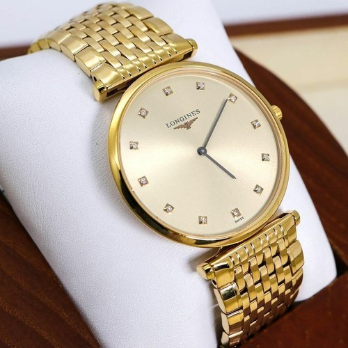 Longines La Grande Classique Quartz Watch 12P Diamond Gold Tone 33mm | eBay