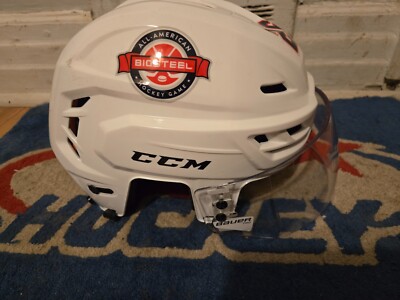 PRO STOCK CCM TACKS 710 TEAM USA HELMET # 26 SIZE MEDIUM W/ BAUER HALF ...