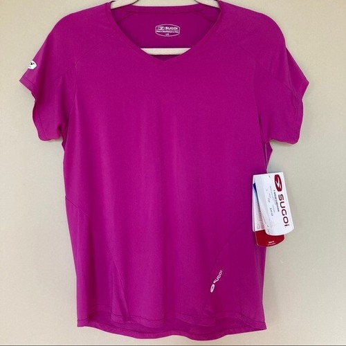 SUGOI Jackie Fuschia Pink Running Top - L - NWT | eBay