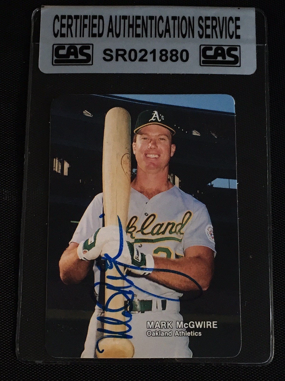 MARK McGWIRE 1988 MOTHER'S COOKIES SIGNED AUTOGRAPHED CARD #1 A'S CAS ...