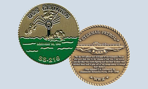USS Grunion SS 216 Submarine Challenge Coin | eBay