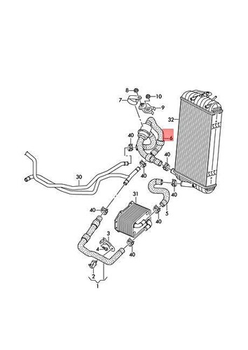 Genuine AUDI R8 4S3 4S9 4SP 4SR Coolant Hose With Coolant Regulator ...