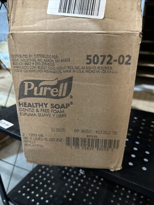 2x PURELL 5072 HEALTHY SOAP Gentle & Free Foam ES4 1200ml Refills - Exp ...