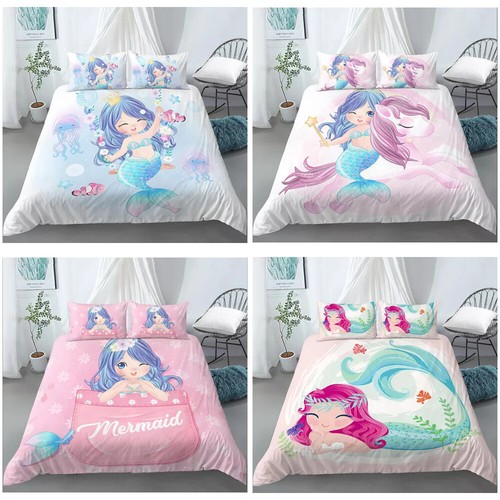 3D Quilt/Duvet/Doona Cover Set Mermaid Single Double Queen King Bed ...