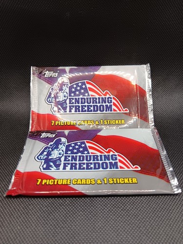 Lot of 2 New Sealed Enduring Freedom Picture Card & Sticker 2001 Topps ...